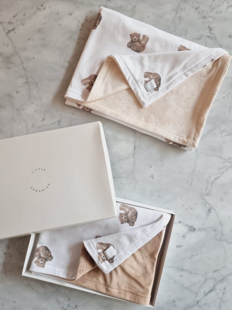 Manta doble Pima & Plush Teddy Bear - Wild Baby & Co